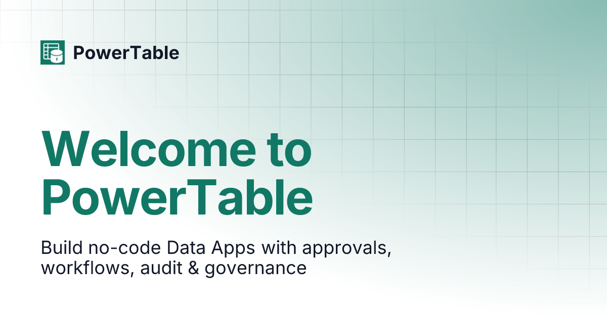 Welcome to PowerTable | PowerTable